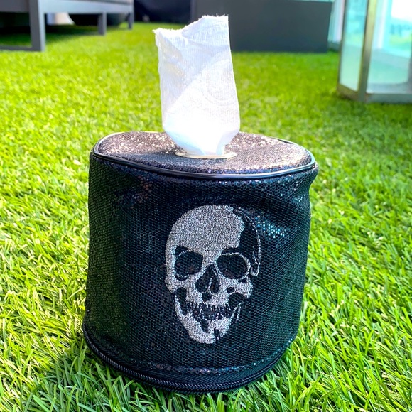 RTR | Bath | Black Sequin Skull Tissuetoilet Paper Roll Cover | Poshmark